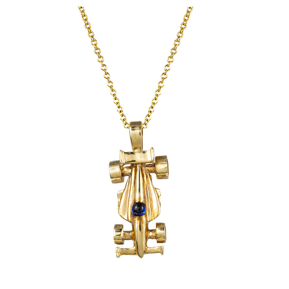 Sapphire Race Car Pendant | Mark Schneider Fine Jewelry
